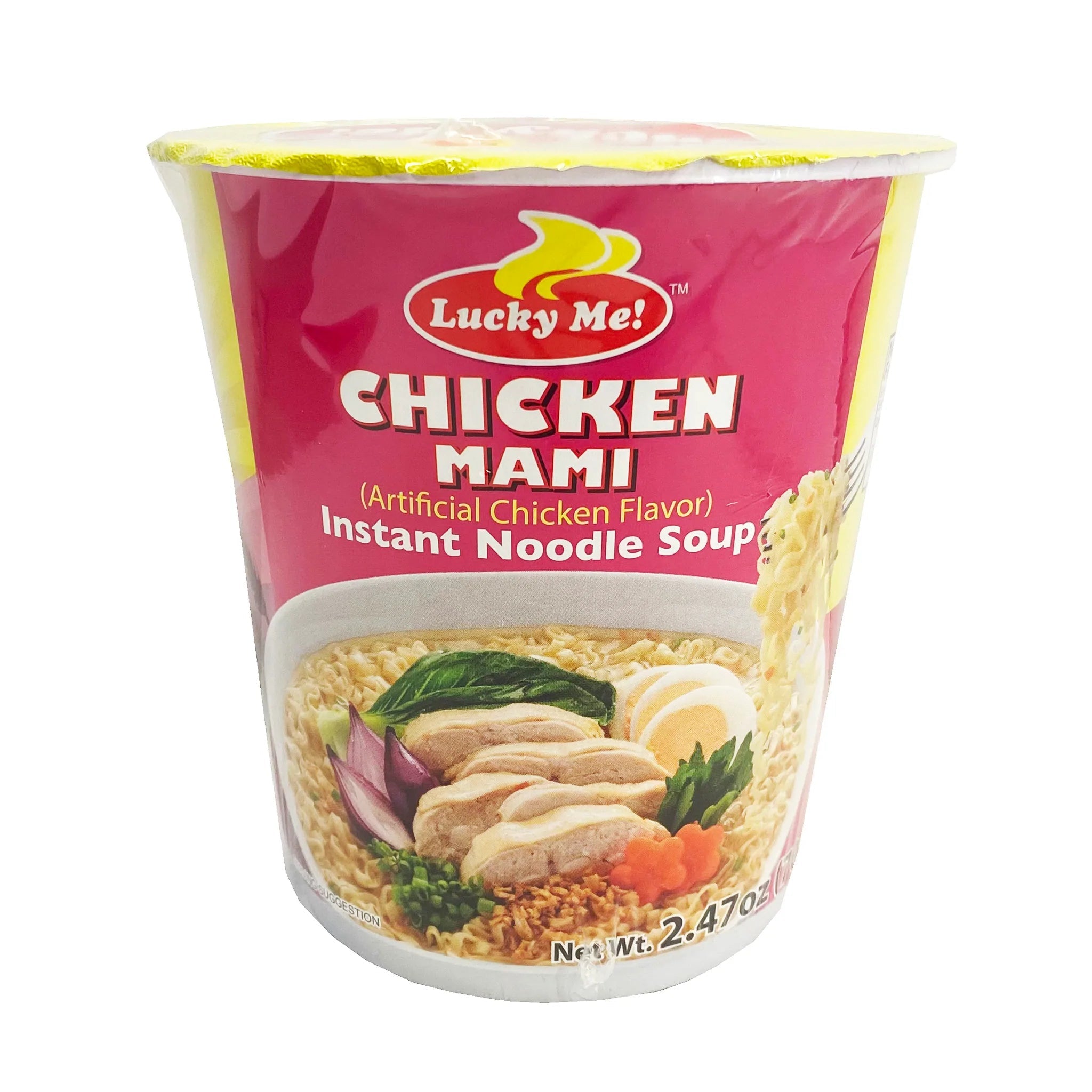 Lucky Me Instant Cup Noodle Soup - Chicken Mami Flavor 2.46oz | Pinoy ...