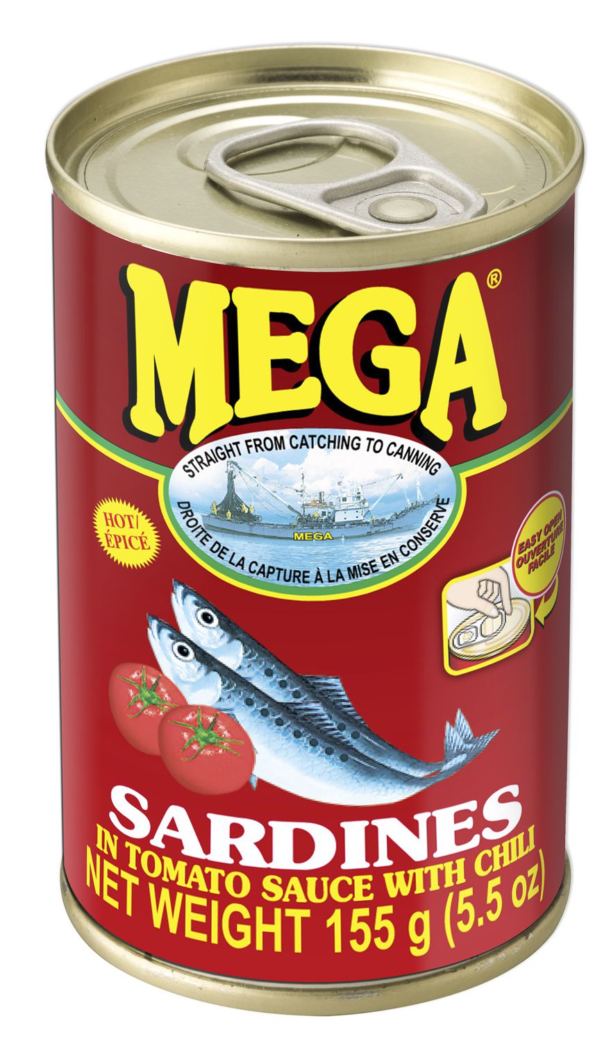 Mega Sardines in Tomato Sauce with Chili 5.5oz | Pinoy Ako Store