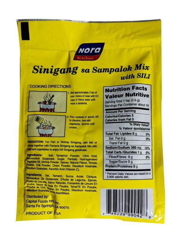 Nora Kitchen Sinigang Sa Sampalok Mix with Sili 1.58oz | Pinoy Ako Store