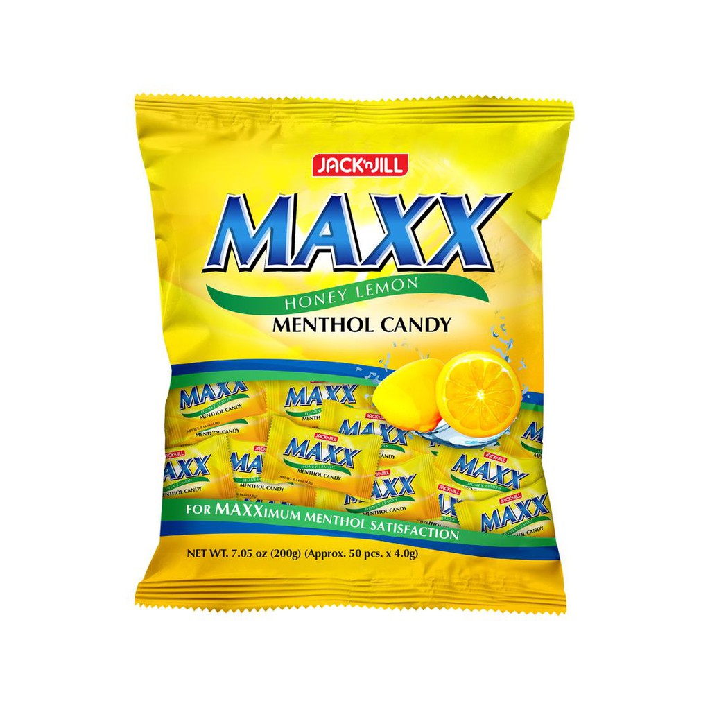 Maxx Honey Lemon Menthol Candy (50pcs/pack) | Pinoy Ako Store